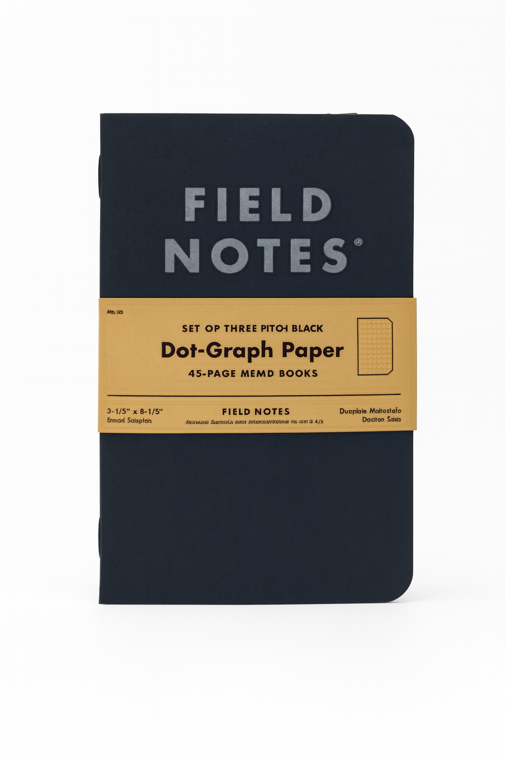 Pitch Black Memo Book | Dot-Graph or Ruled – Rarely